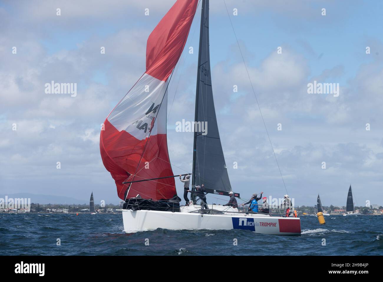 Fixed keel yachts are seen competing during the 2021/22 Australian ...
