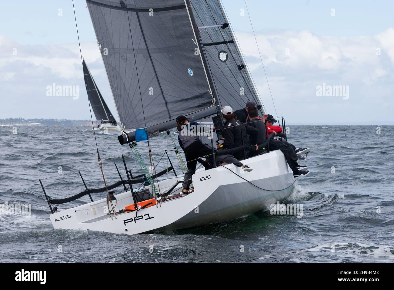 Fixed keel yachts are seen competing during the 2021/22 Australian ...