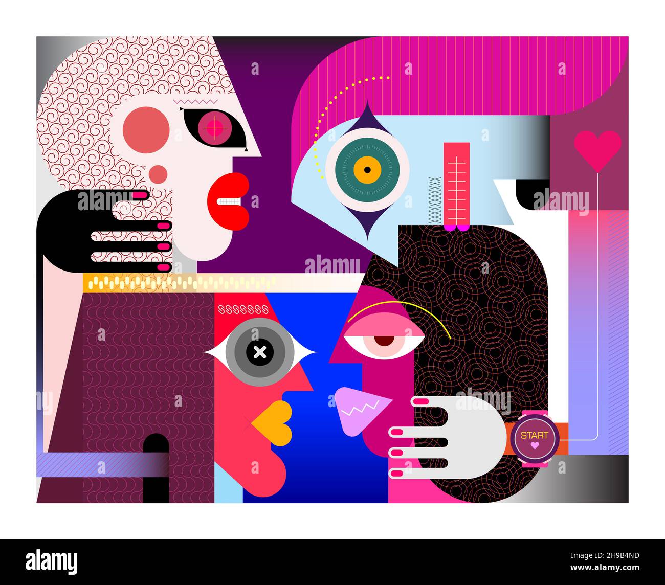 Male people group vector Cut Out Stock Images & Pictures - Alamy