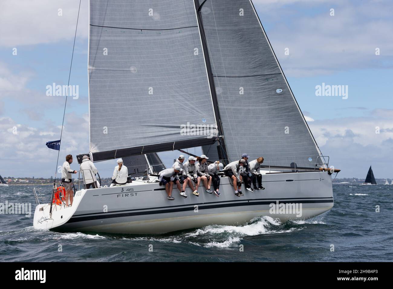 Fixed keel yachts are seen competing during the 2021/22 Australian ...