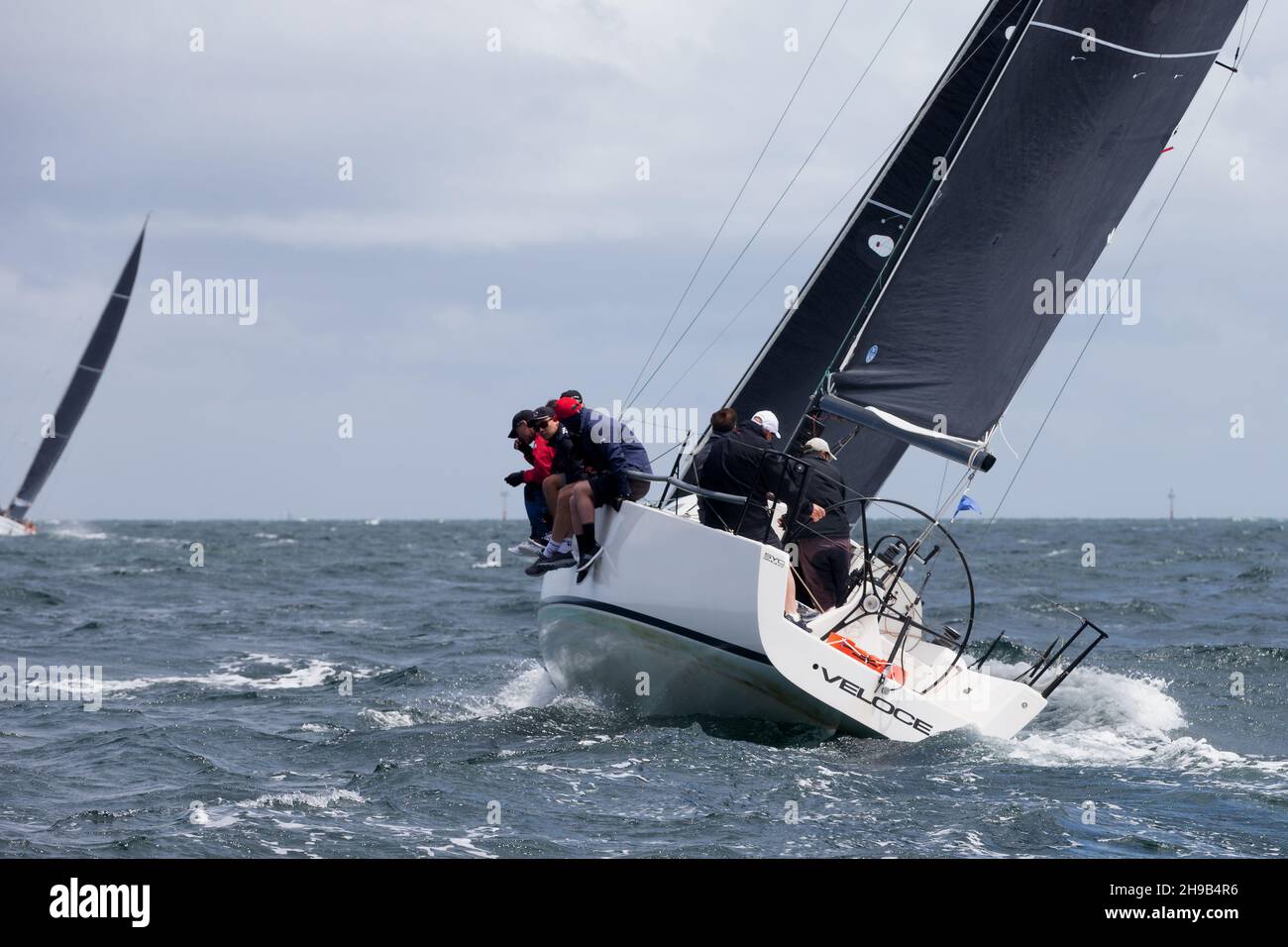 Fixed keel yachts are seen competing during the 2021/22 Australian ...