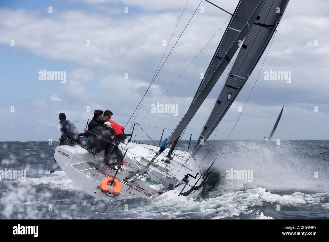 Fixed keel yachts are seen competing during the 2021/22 Australian ...