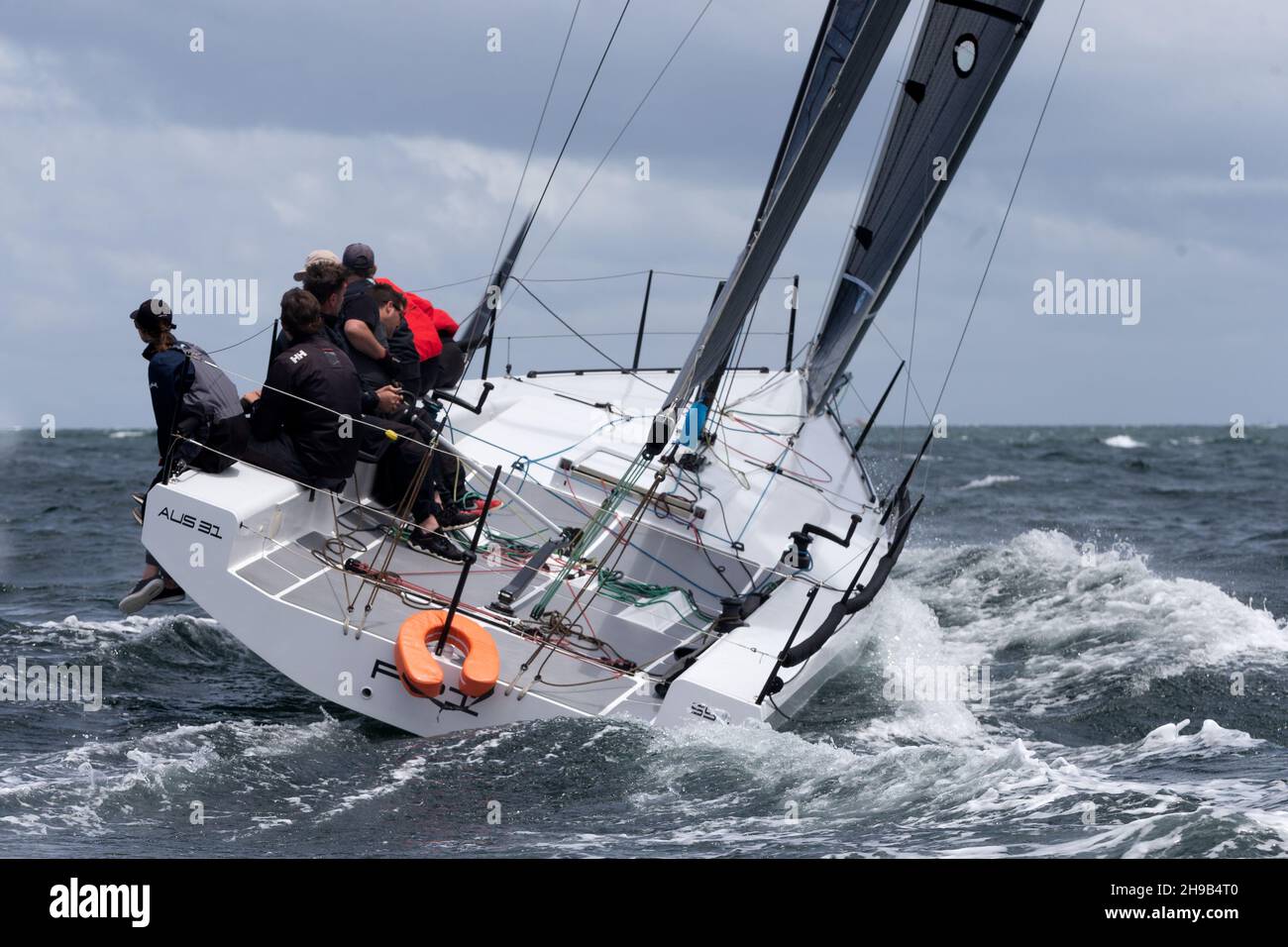 Fixed keel yachts are seen competing during the 2021/22 Australian ...