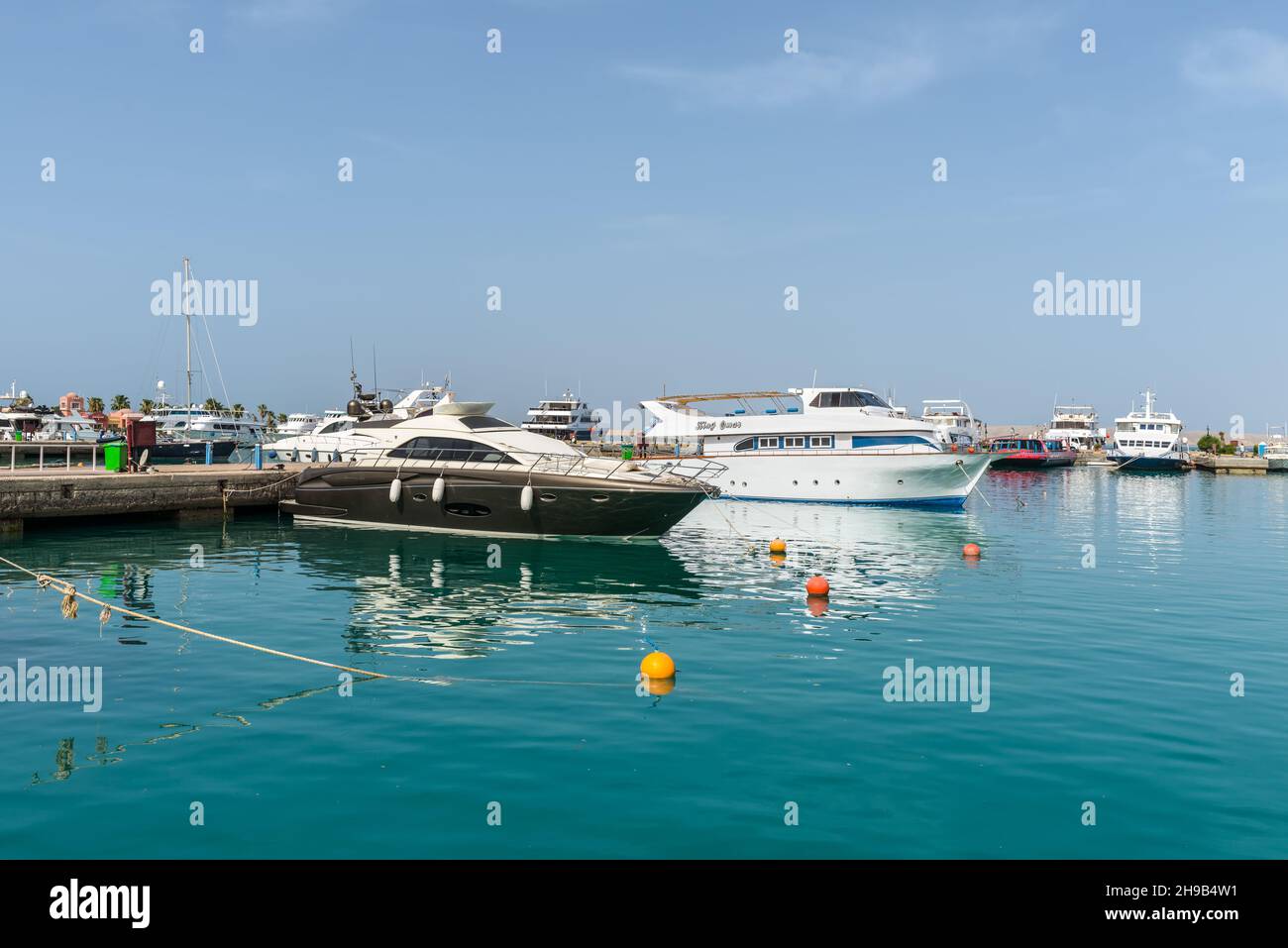 Hurghada, Egypt - May 31, 2021: Yachts and tourist boats in the ...