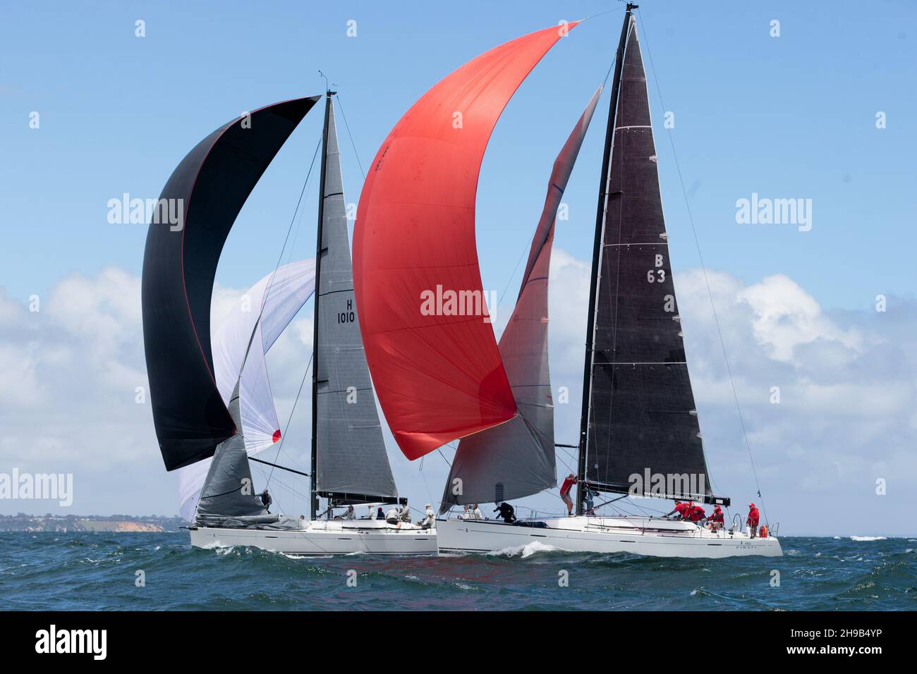 Fixed keel yachts are seen competing during the 2021/22 Australian ...