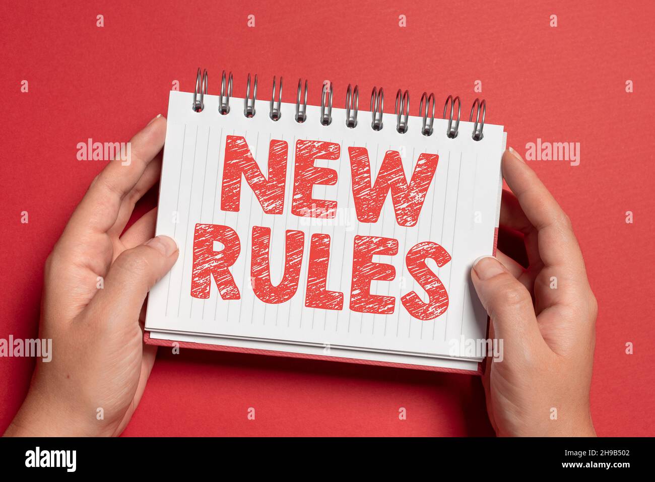 Handwriting text New Rules. Word for recently one of a set of explicit ...