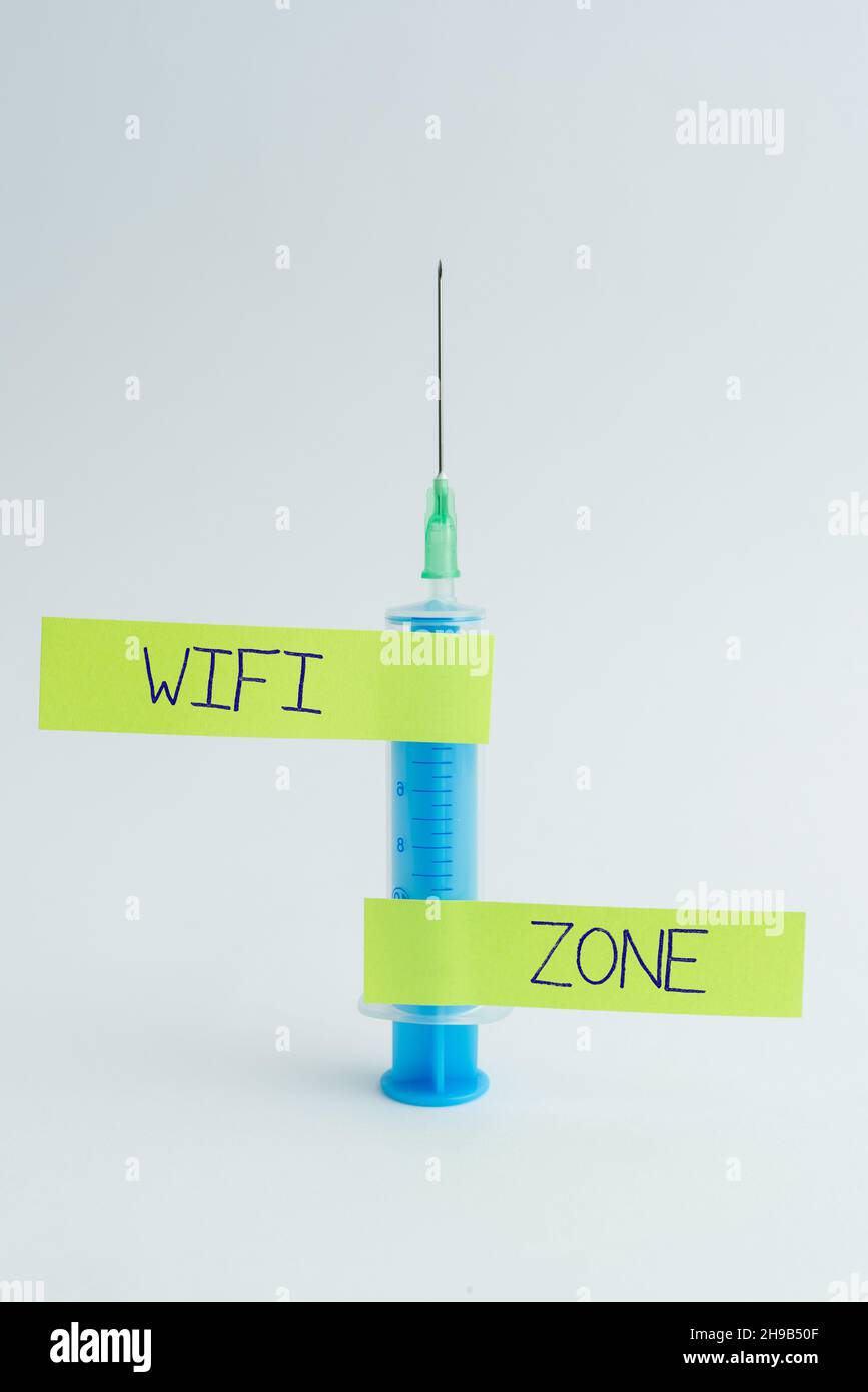 Handwriting text Wifi Zone. Business showcase provide wireless ...