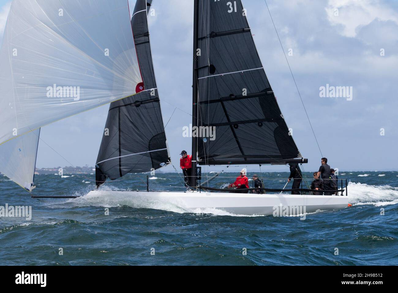 Fixed keel yachts are seen competing during the 2021/22 Australian ...