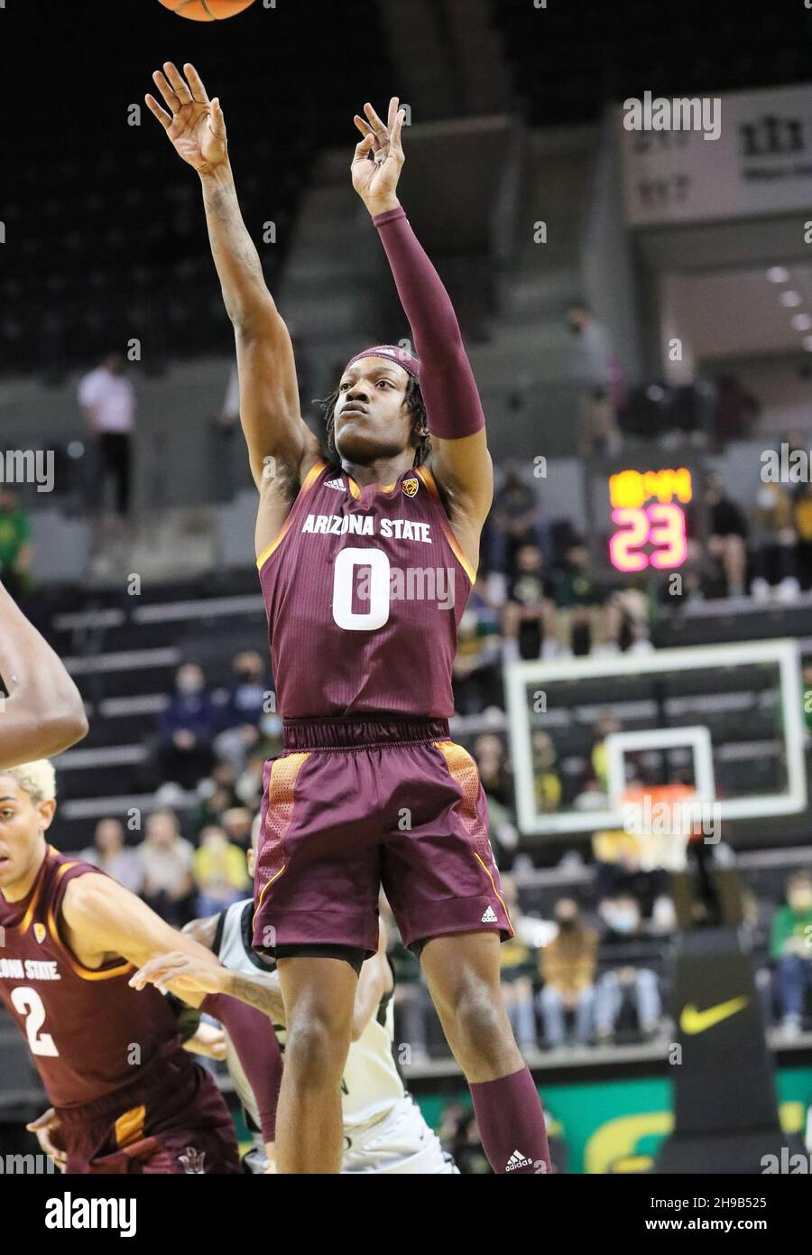 December 5, 2021: Arizona State Sun Devils guard DJ Horne (0) scores ...