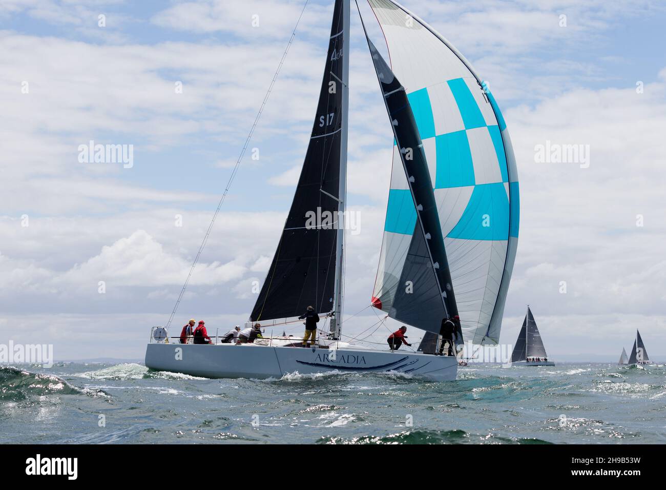 Fixed keel yachts are seen competing during the 2021/22 Australian ...