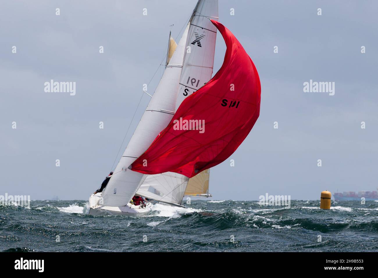 Fixed keel yachts are seen competing during the 2021/22 Australian ...