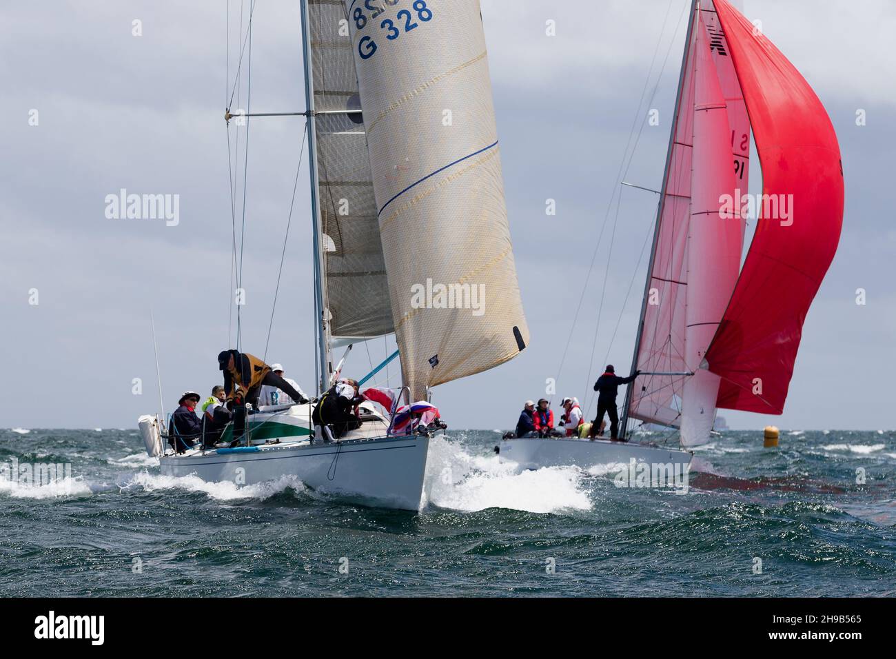 Fixed keel yachts are seen competing during the 2021/22 Australian ...