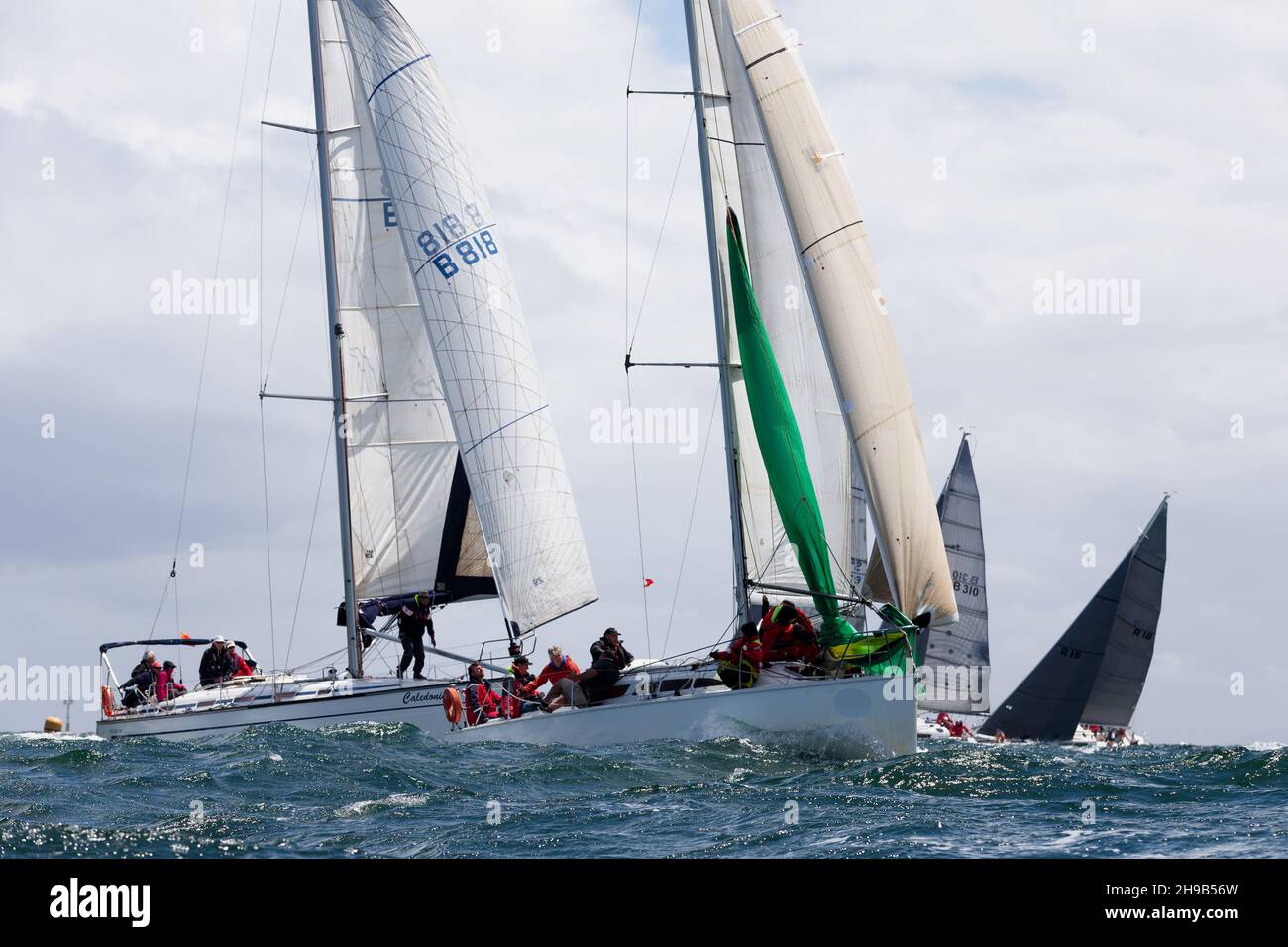 Fixed keel yachts are seen competing during the 2021/22 Australian ...