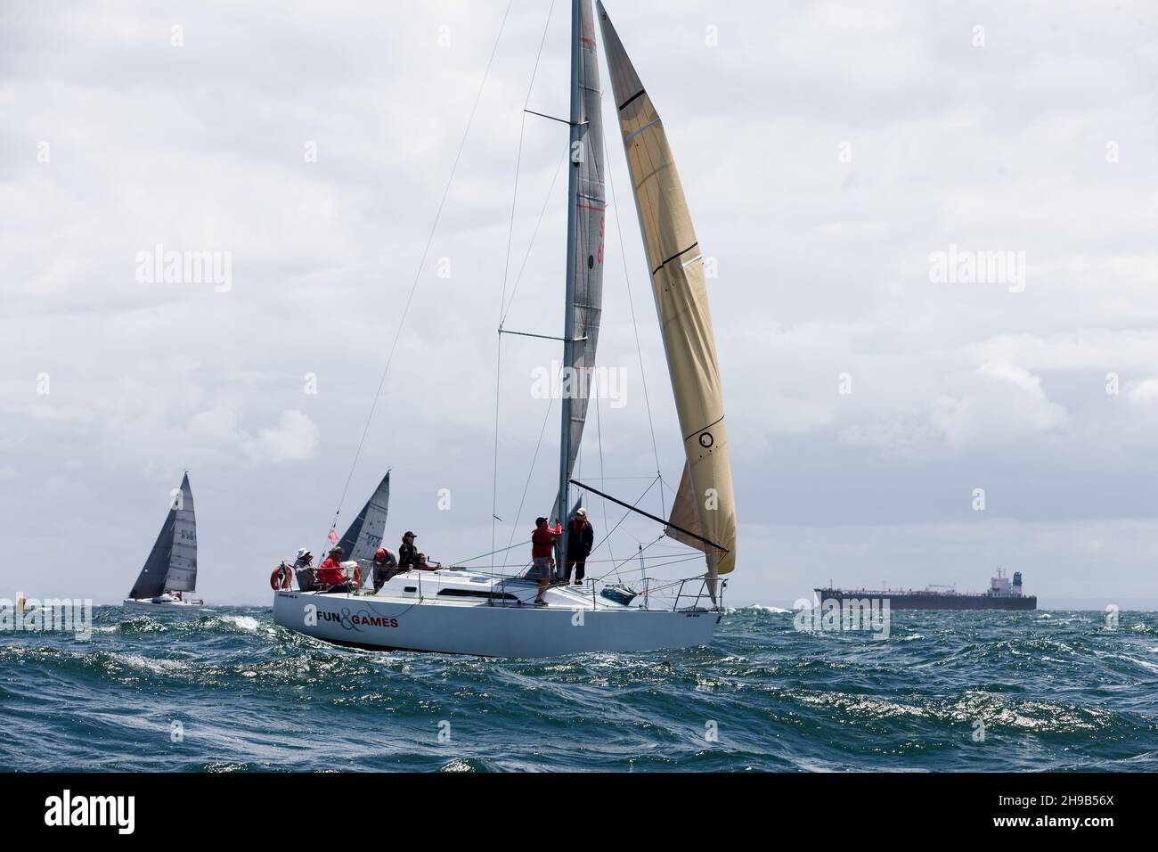 Fixed keel yachts are seen competing during the 2021/22 Australian ...