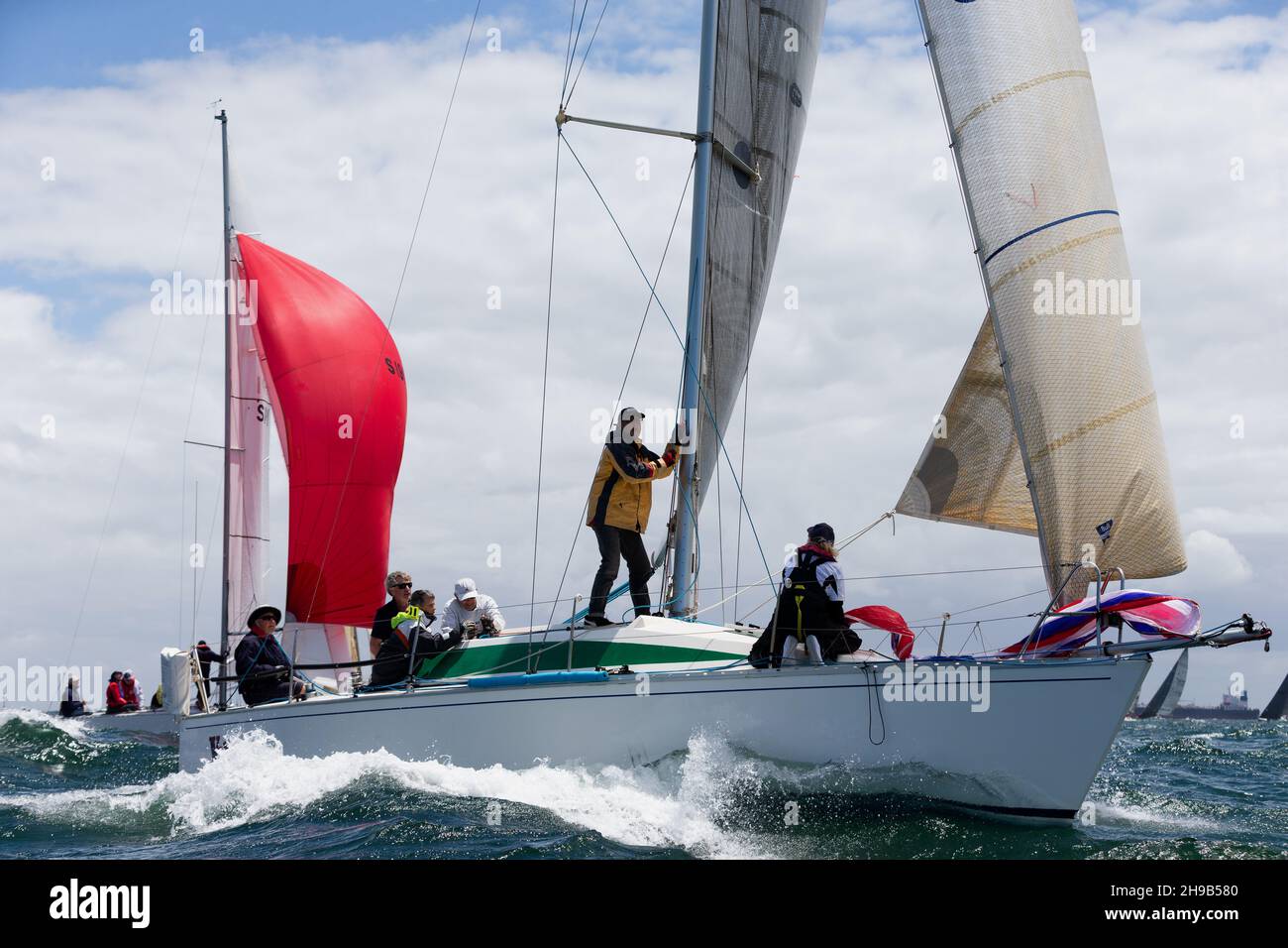 Fixed keel yachts are seen competing during the 2021/22 Australian ...