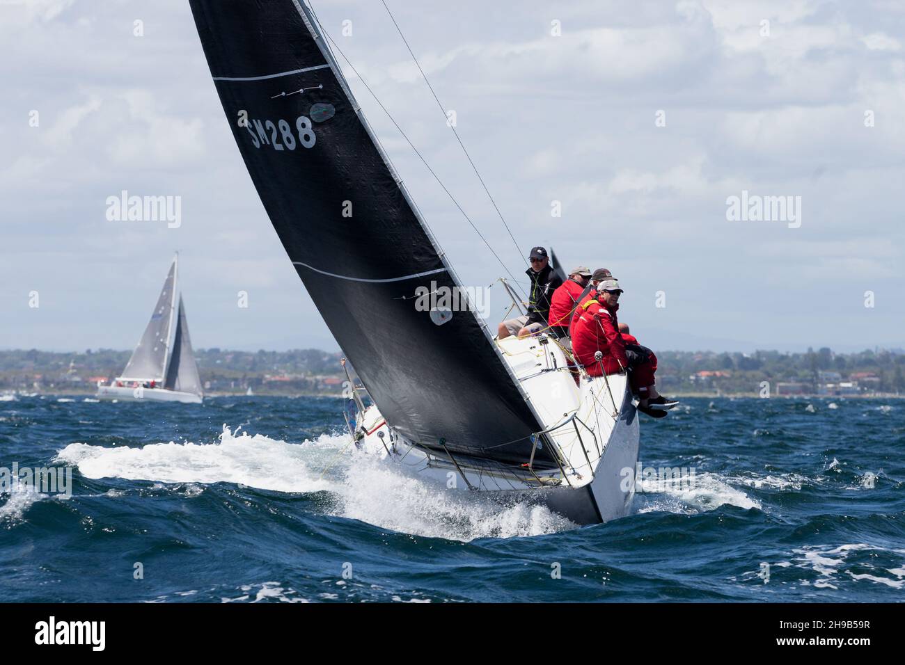 Fixed keel yachts are seen competing during the 2021/22 Australian ...