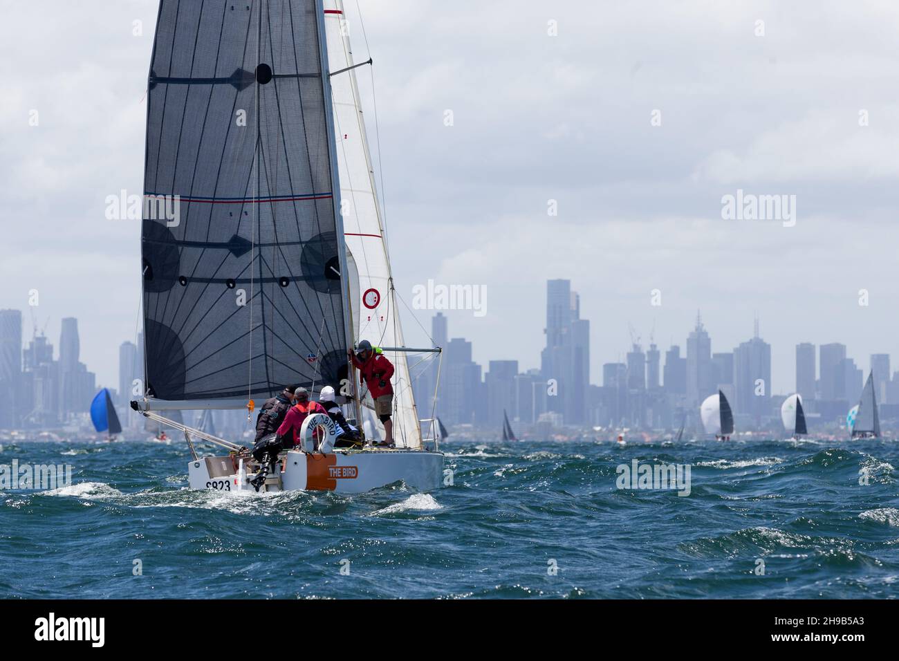 Fixed keel yachts are seen competing during the 2021/22 Australian ...