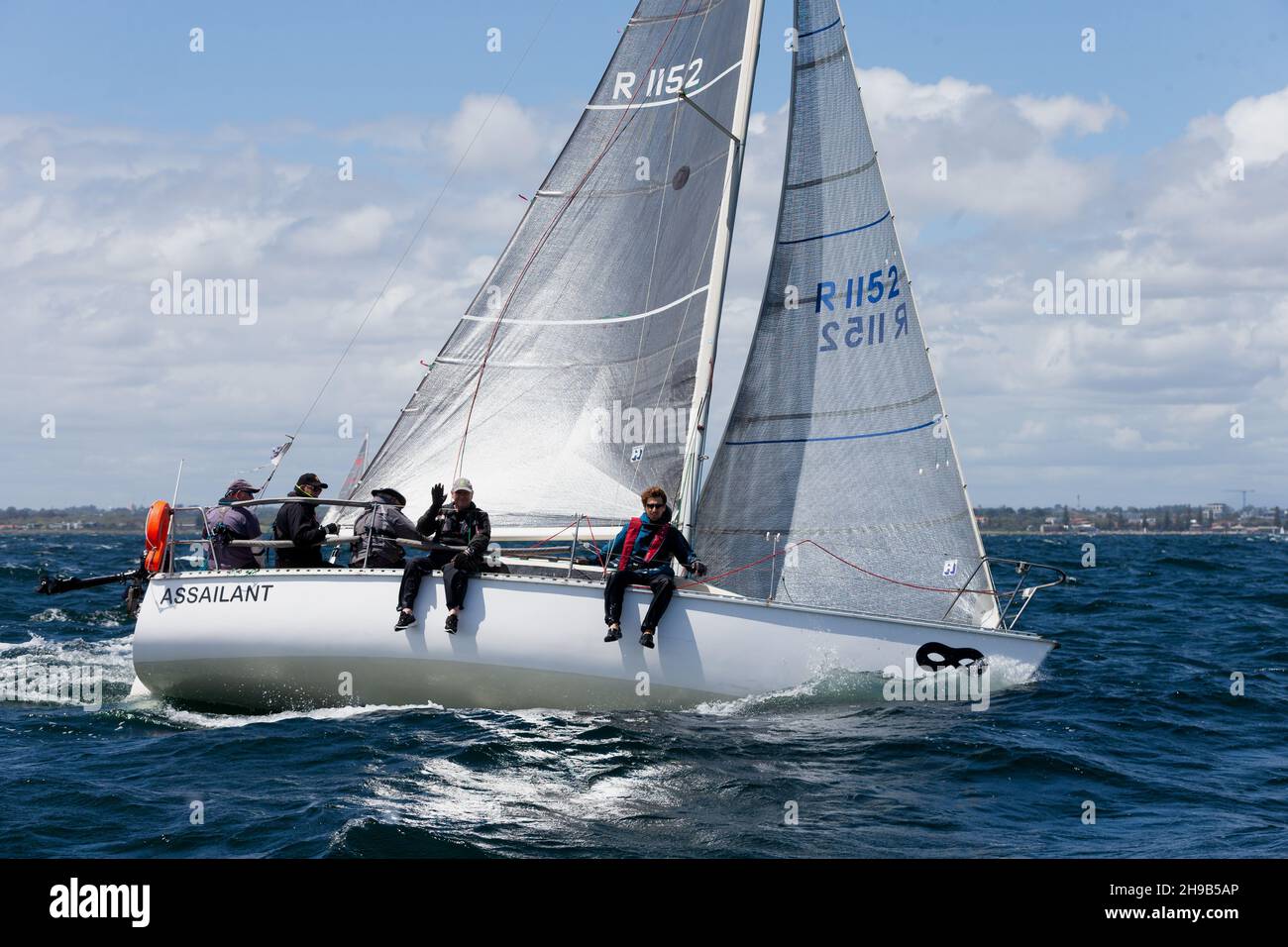 Fixed keel yachts are seen competing during the 2021/22 Australian ...