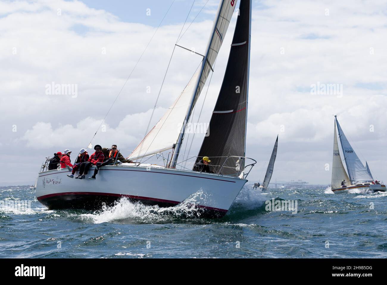 Fixed keel yachts are seen competing during the 2021/22 Australian ...