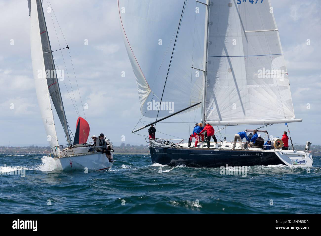 Fixed keel yachts are seen competing during the 2021/22 Australian ...
