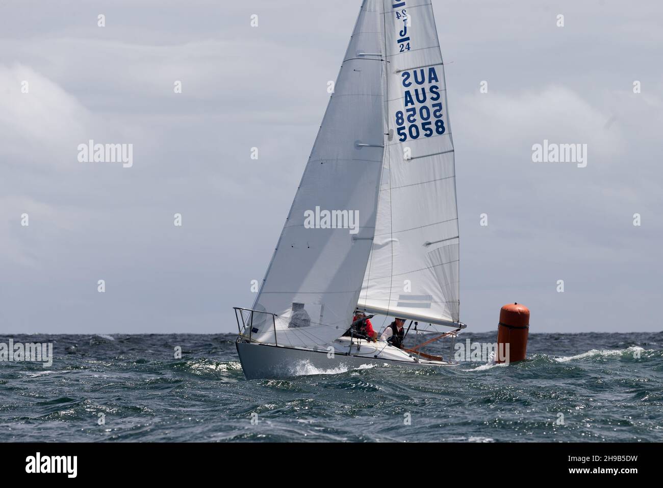 Fixed keel yachts are seen competing during the 2021/22 Australian ...