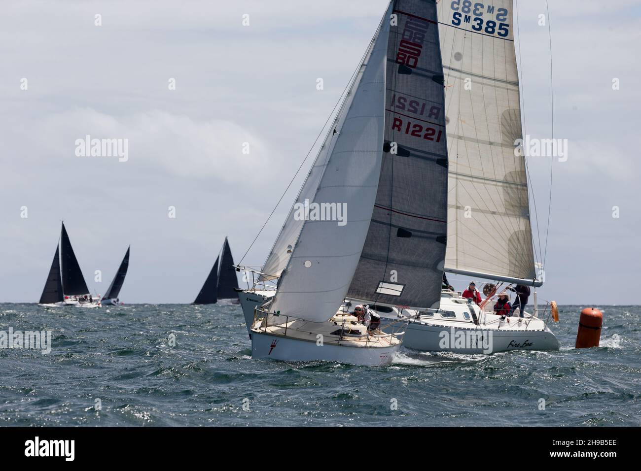 Fixed keel yachts are seen competing during the 2021/22 Australian ...