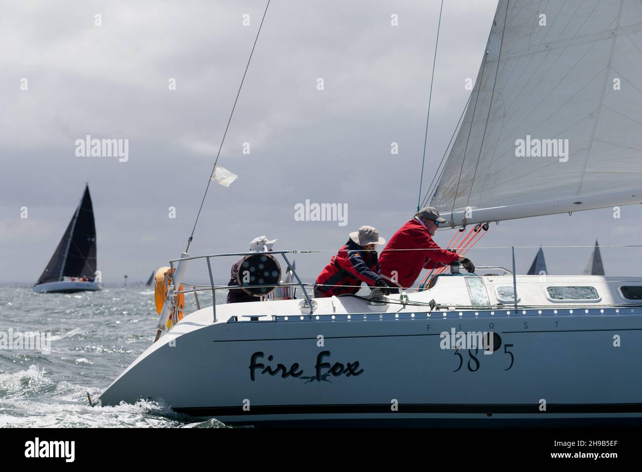 Fixed keel yachts are seen competing during the 2021/22 Australian ...