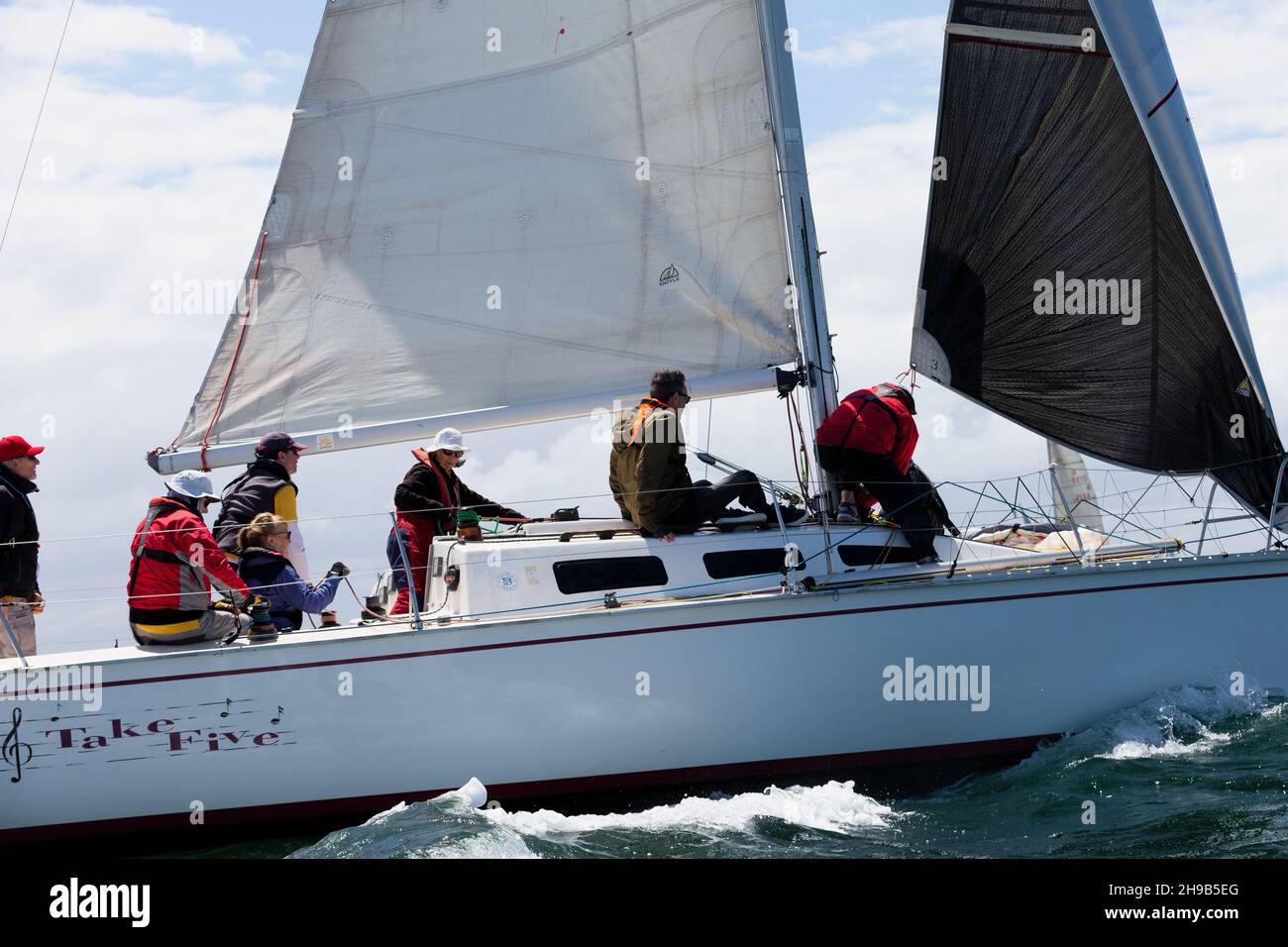 Fixed keel yachts are seen competing during the 2021/22 Australian ...