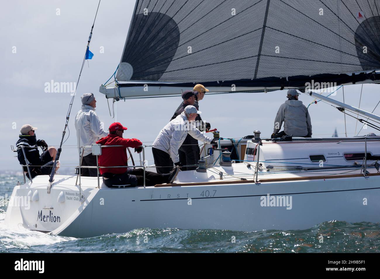 Fixed keel yachts are seen competing during the 2021/22 Australian ...