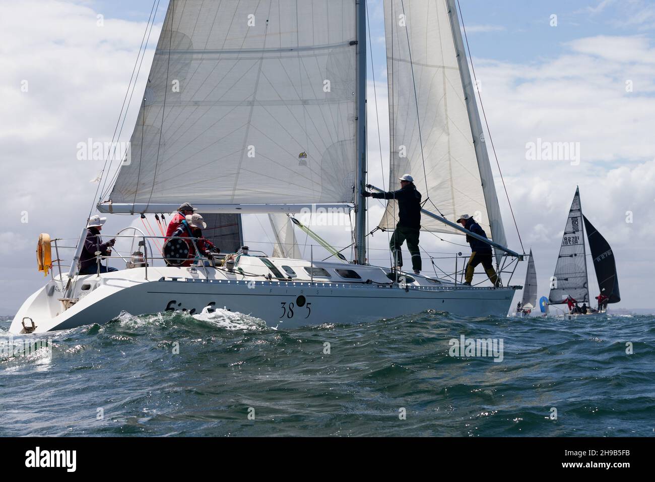 Fixed keel yachts are seen competing during the 2021/22 Australian ...