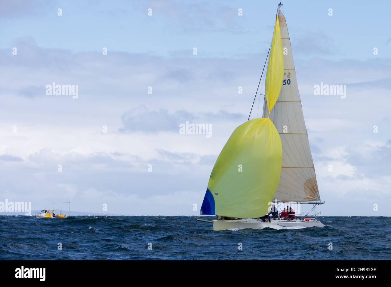 Fixed keel yachts are seen competing during the 2021/22 Australian ...