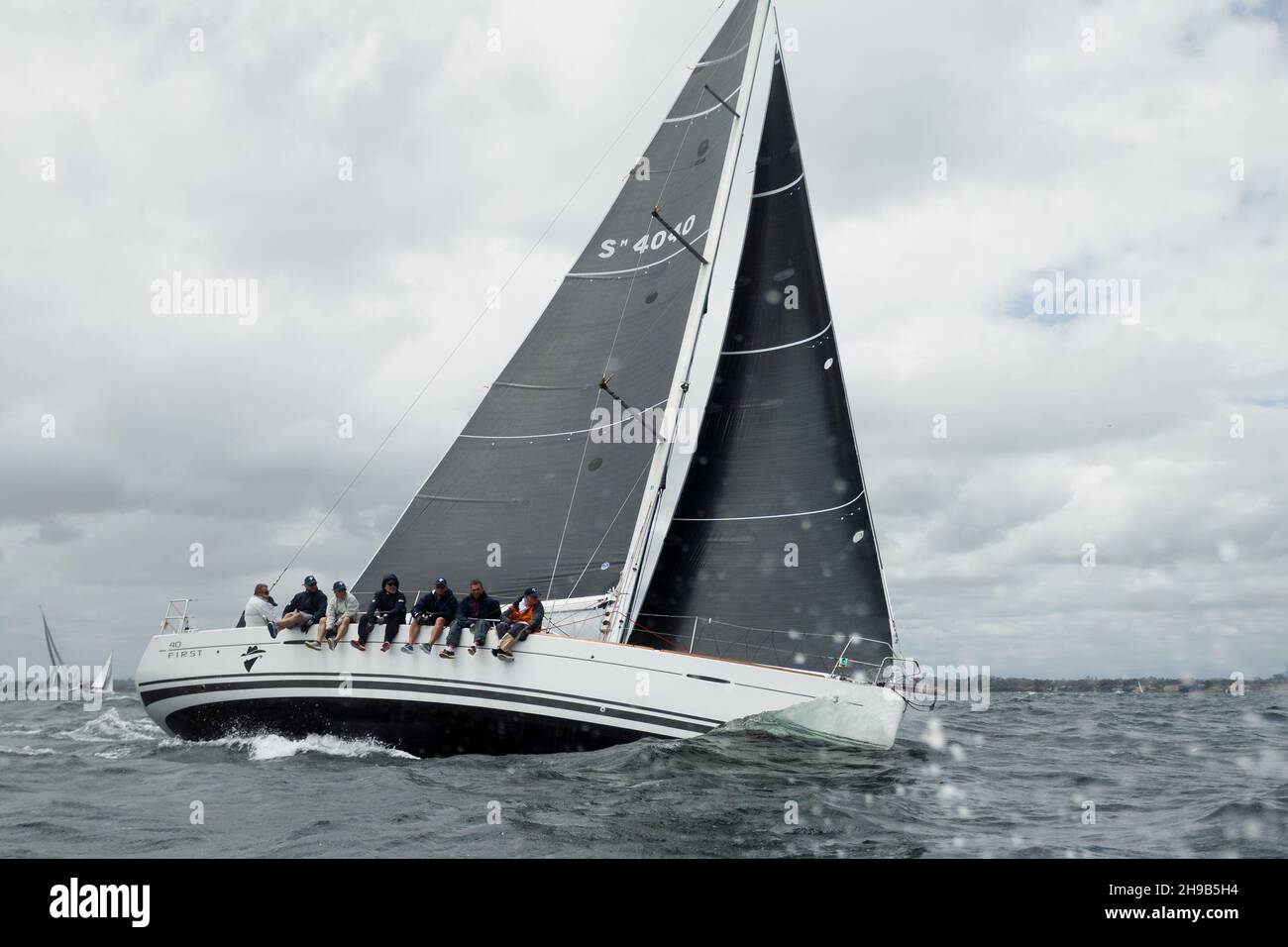 Fixed keel yachts are seen competing during the 2021/22 Australian ...