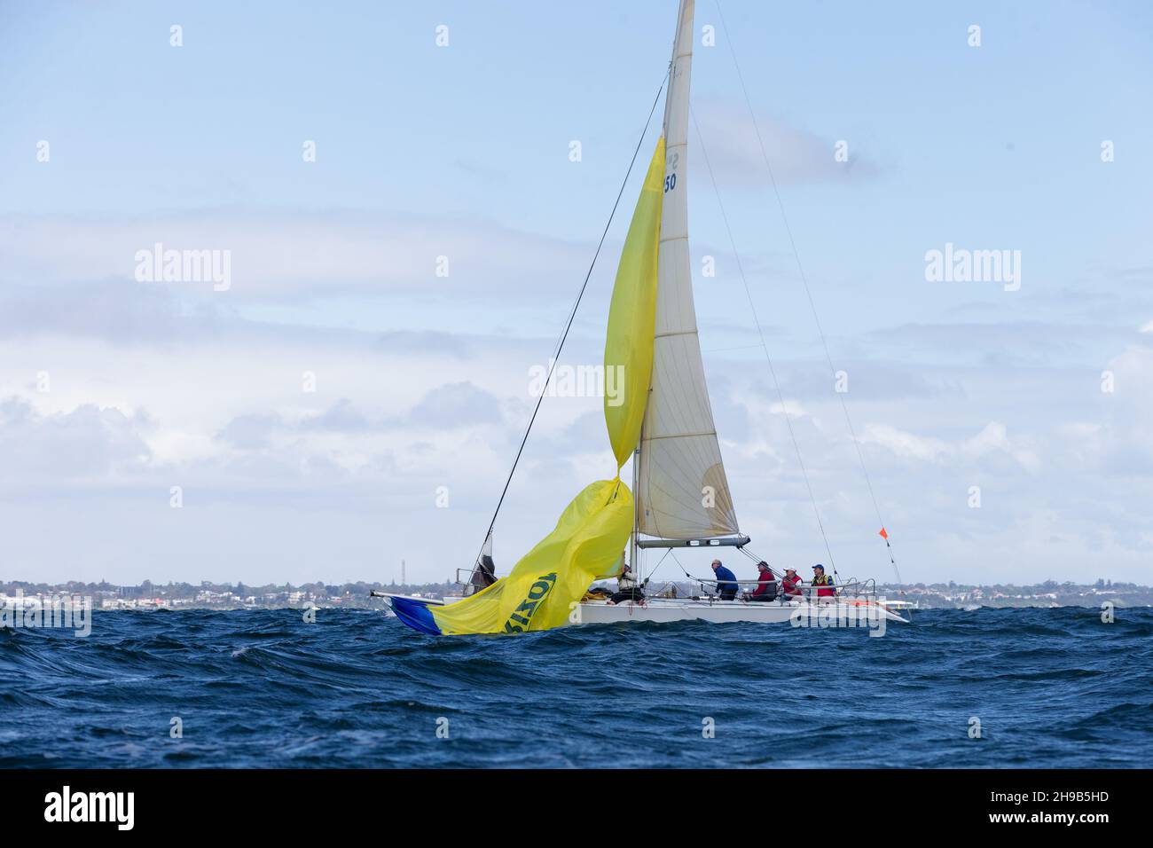 Fixed keel yachts are seen competing during the 2021/22 Australian ...