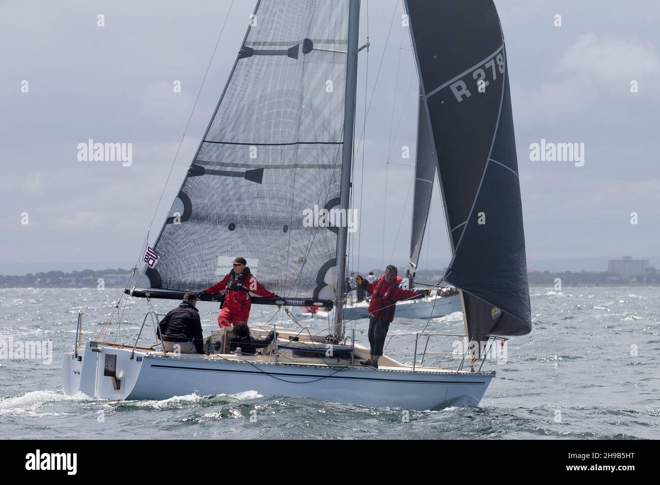 Fixed keel yachts are seen competing during the 2021/22 Australian ...