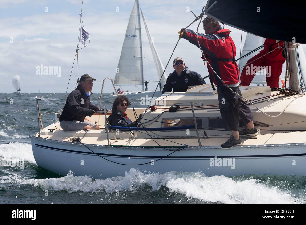 Fixed keel yachts are seen competing during the 2021/22 Australian ...