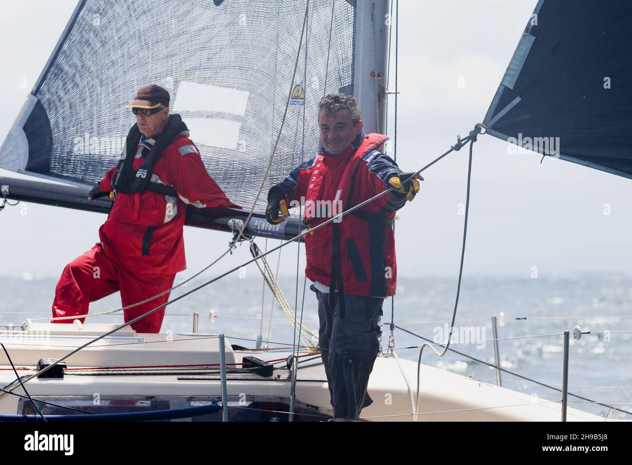 Fixed keel yachts are seen competing during the 2021/22 Australian ...