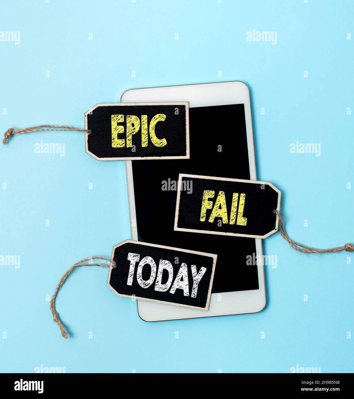 Text sign showing Epic Fail. Business showcase a spectacularly ...