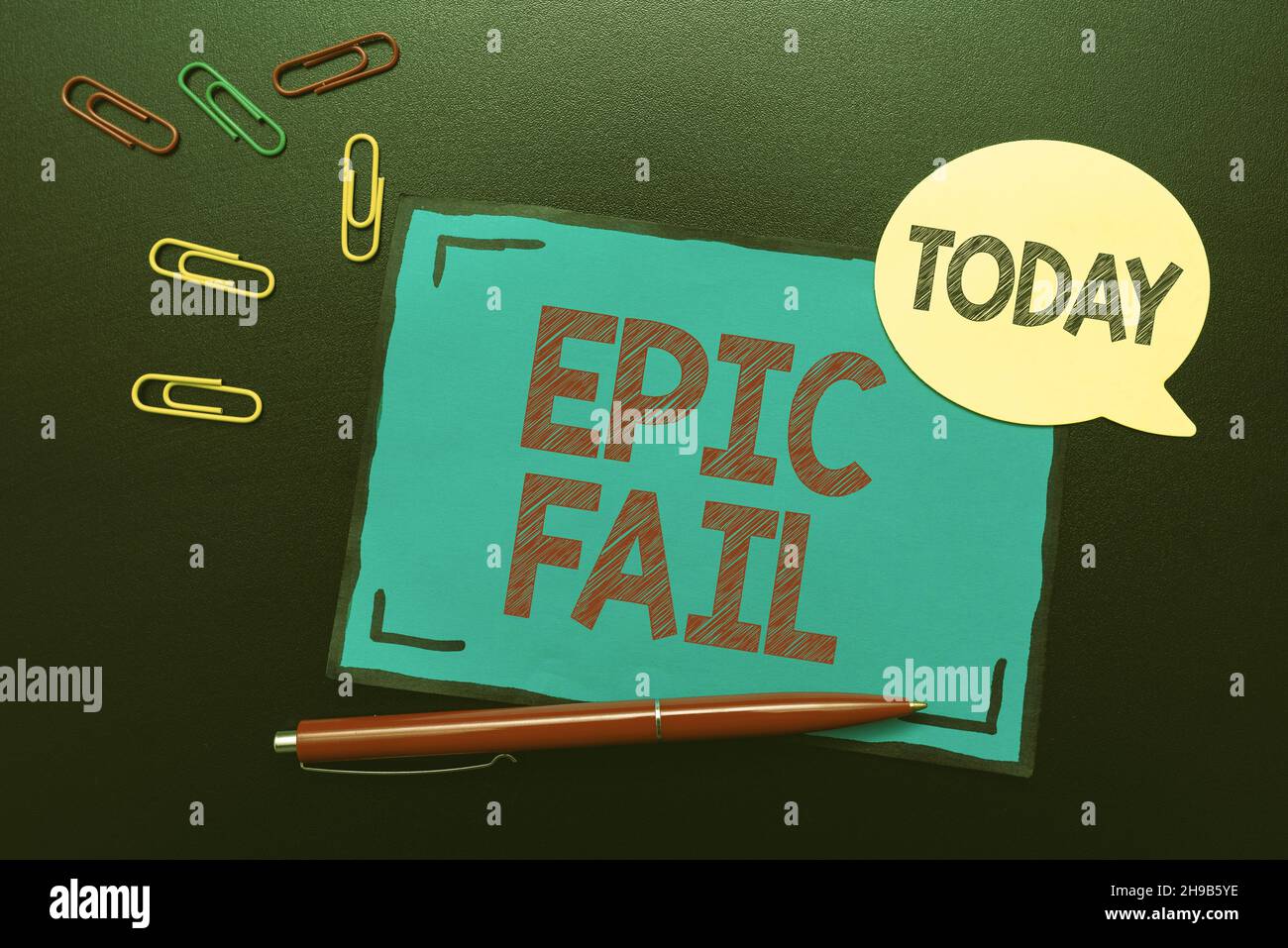 Sign displaying Epic Fail. Business idea a spectacularly embarrassing ...