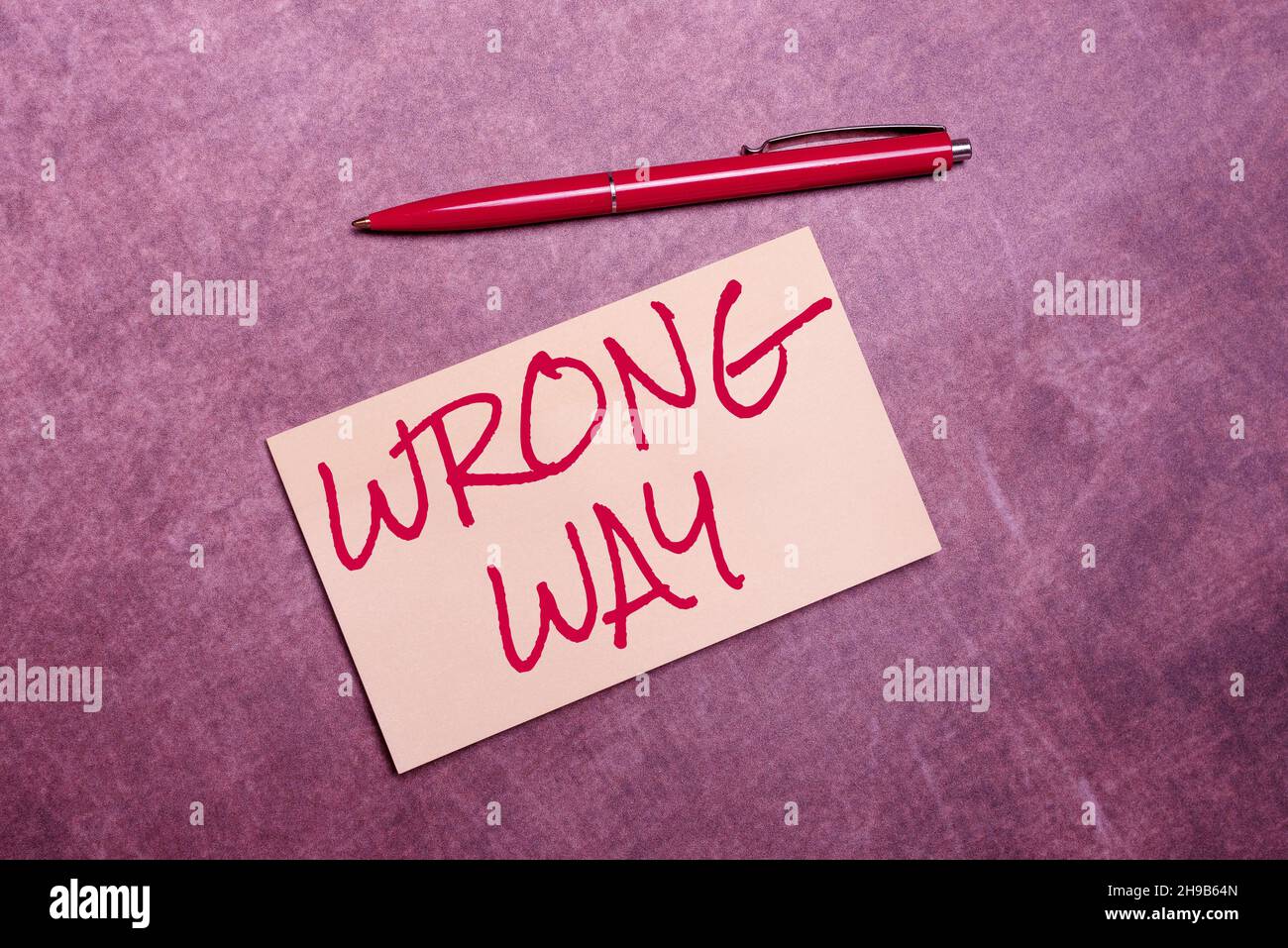 Sign displaying Wrong Way. Internet Concept taking an unsuitable or ...