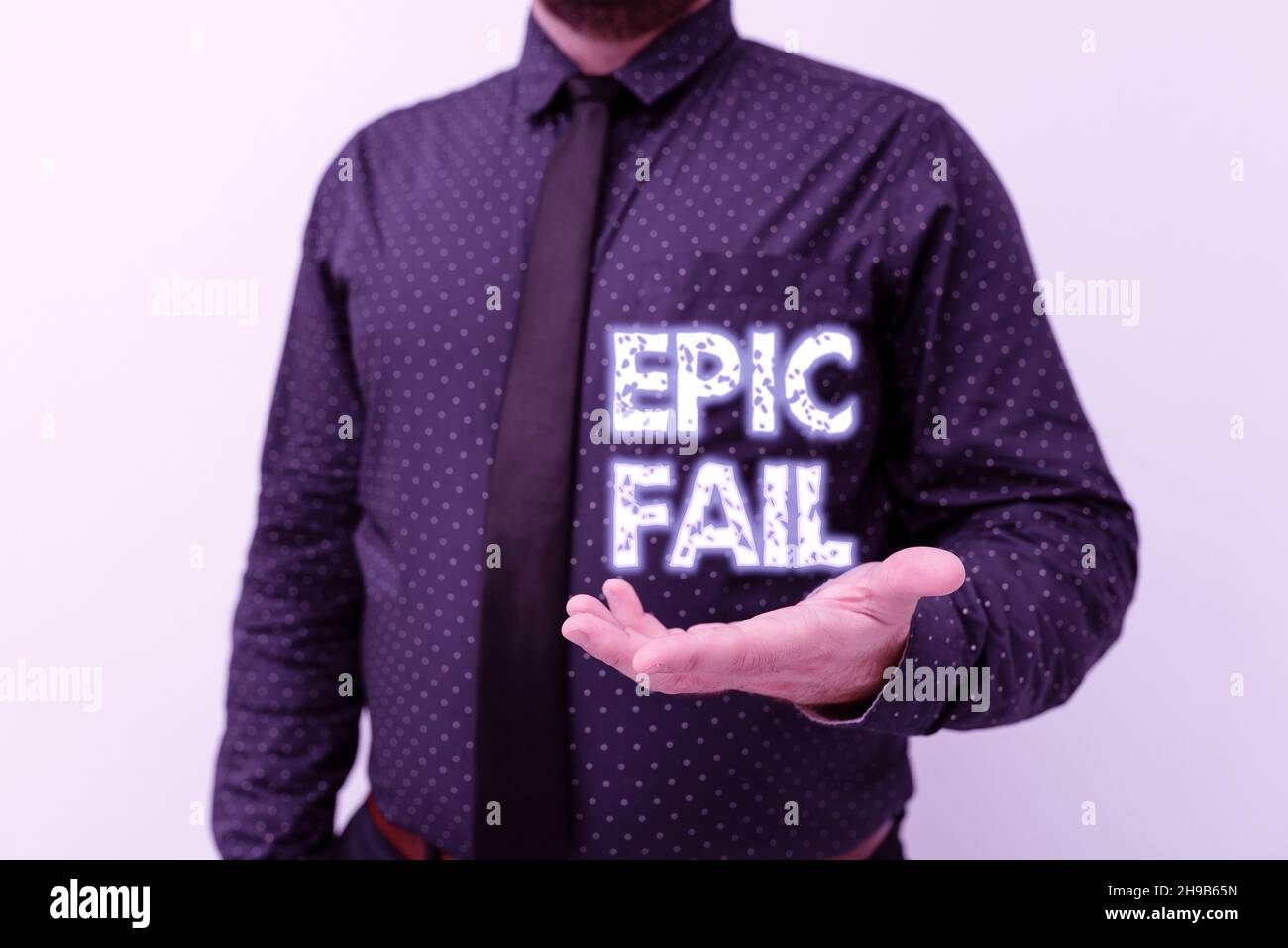 Text caption presenting Epic Fail. Word for a spectacularly ...