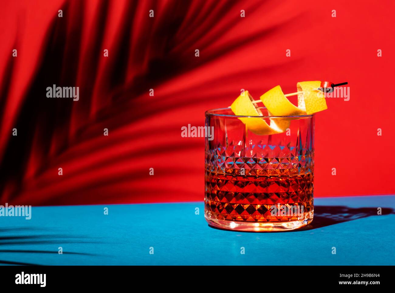 Sazerac, classic alcoholic cocktail with cognac, bourbon, absinthe ...