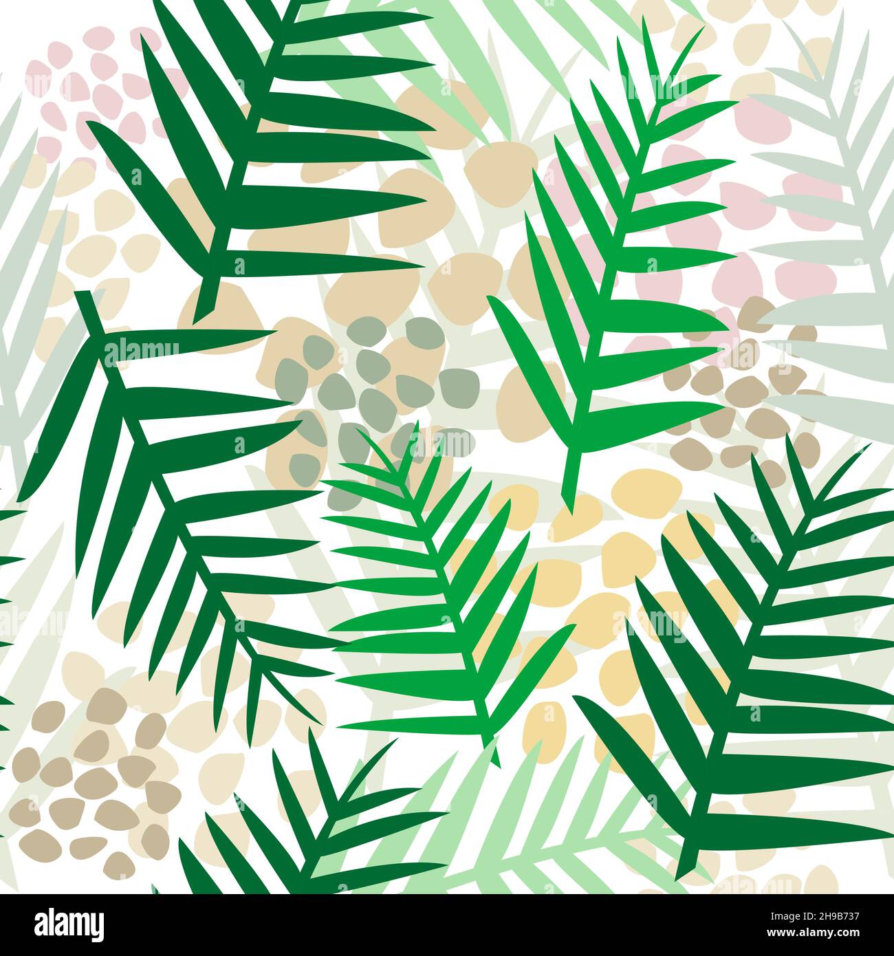 Abstract seamless tropical fern leaf background Stock Vector Image ...
