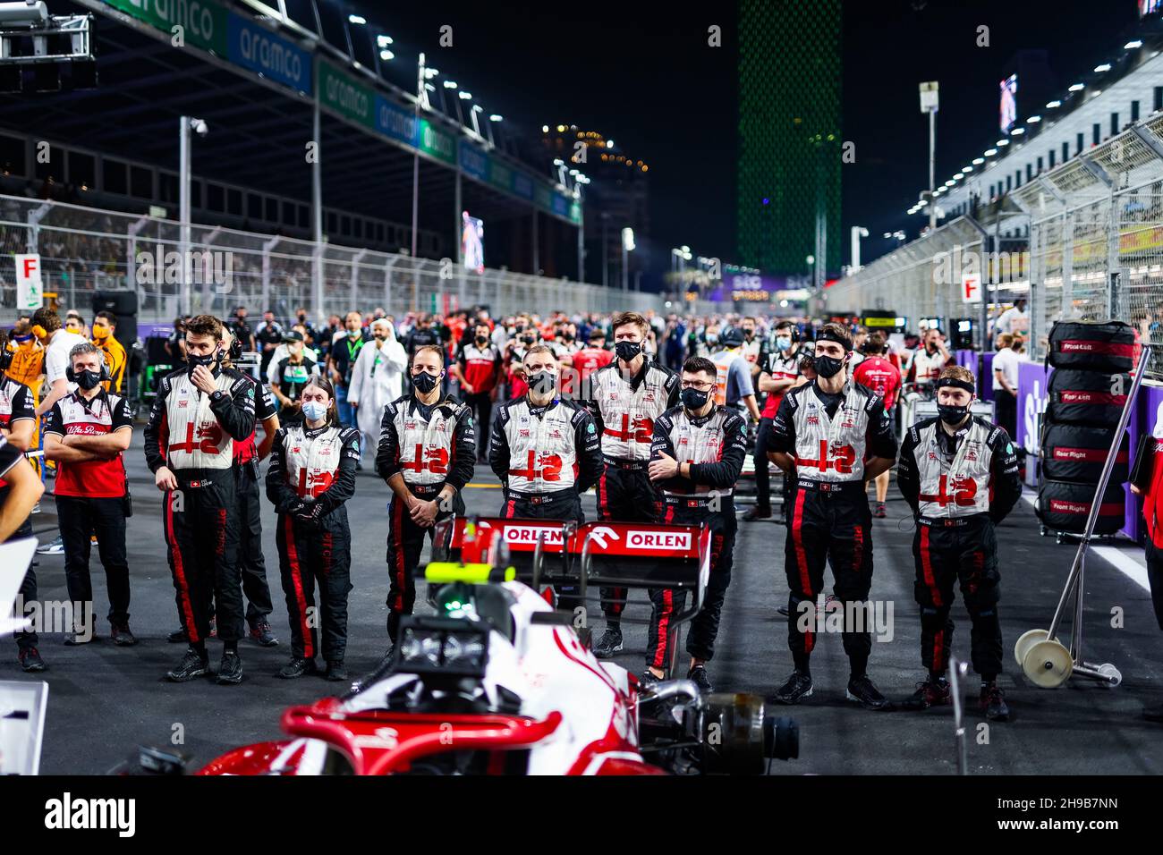 Alfa Romeo Racing ORLEN team starting grid, grille de depart, during ...
