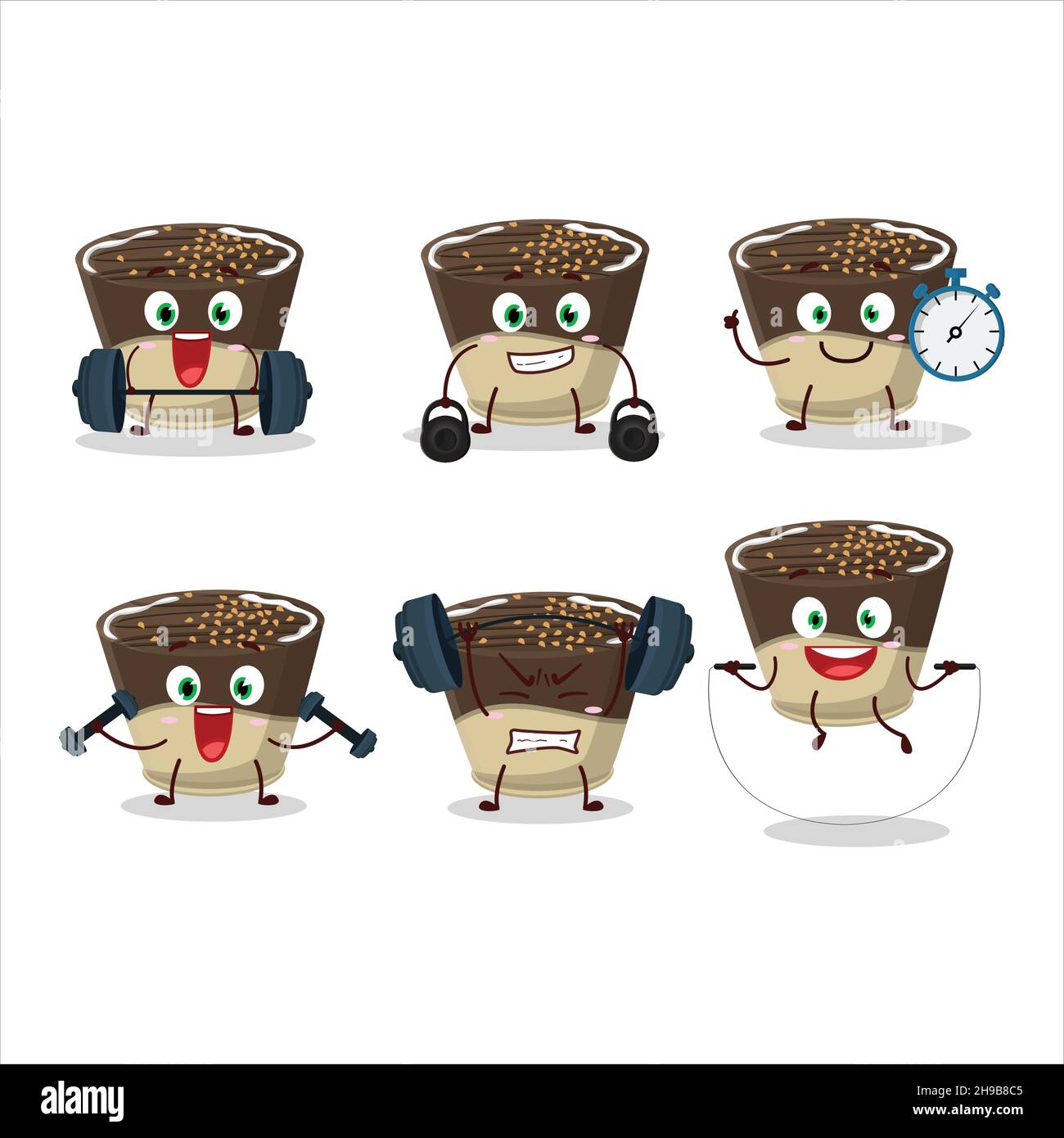 A healthy truffle chocolate milk candy cartoon style trying some tools ...