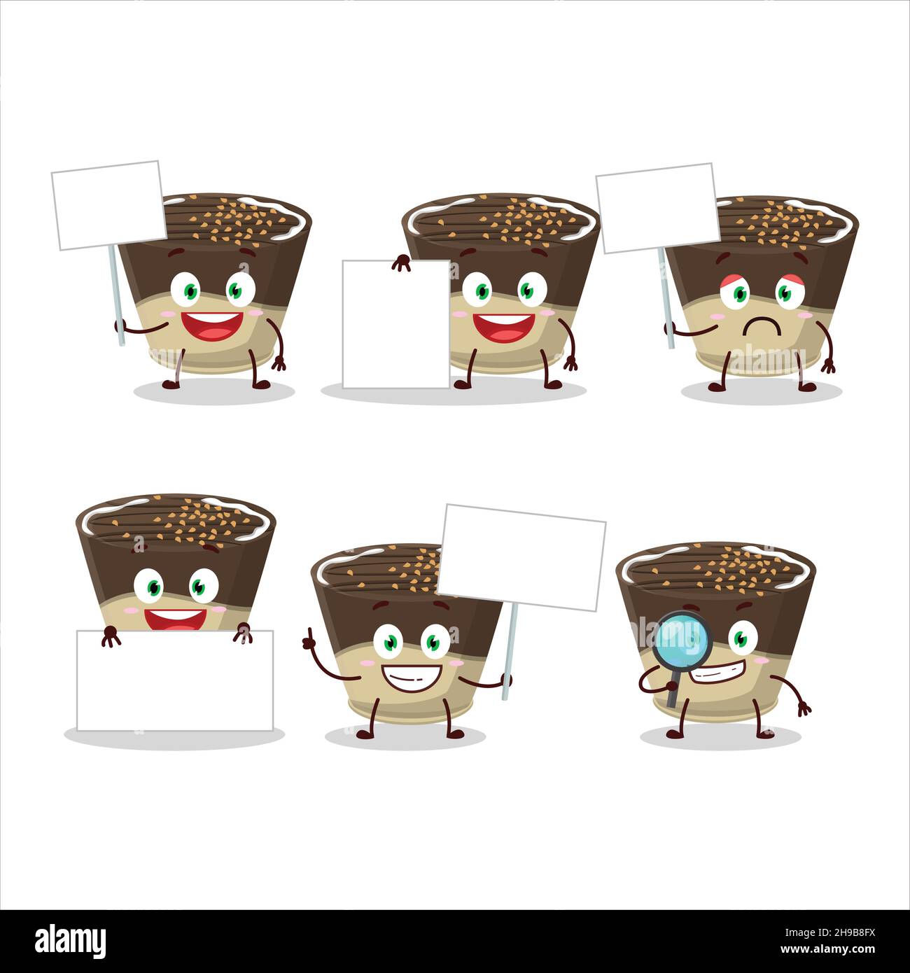 Truffle chocolate milk candy cartoon character bring information board ...