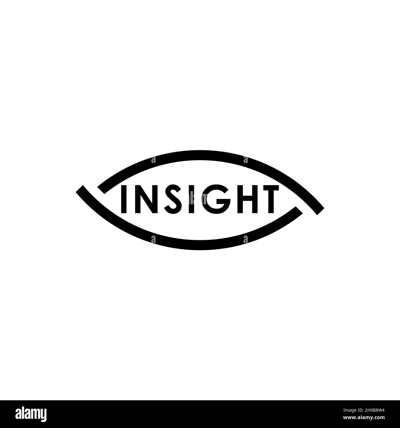 simple eye with letter insight logo symbol icon vector graphic design ...