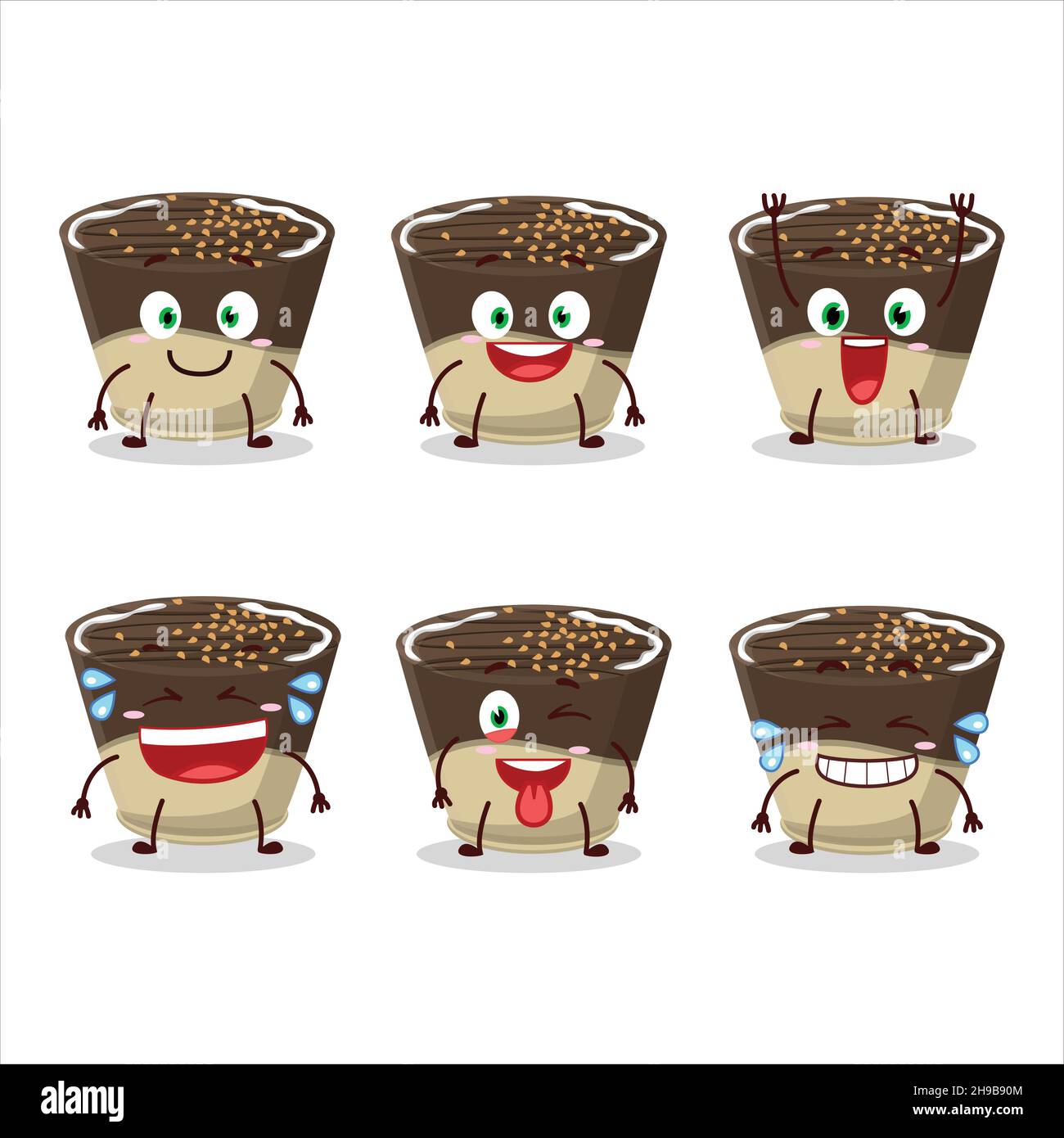 Cartoon character of truffle chocolate milk candy with smile expression ...