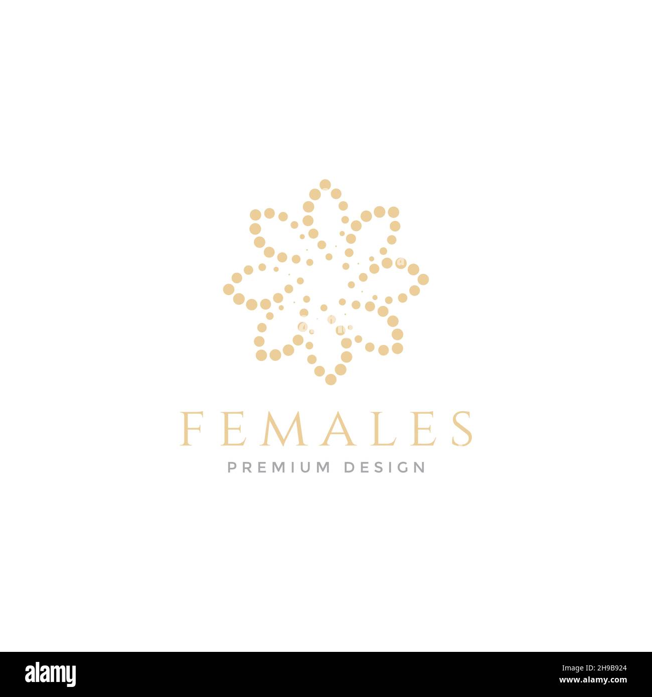 flower rounded dot mosaic logo symbol icon vector graphic design ...