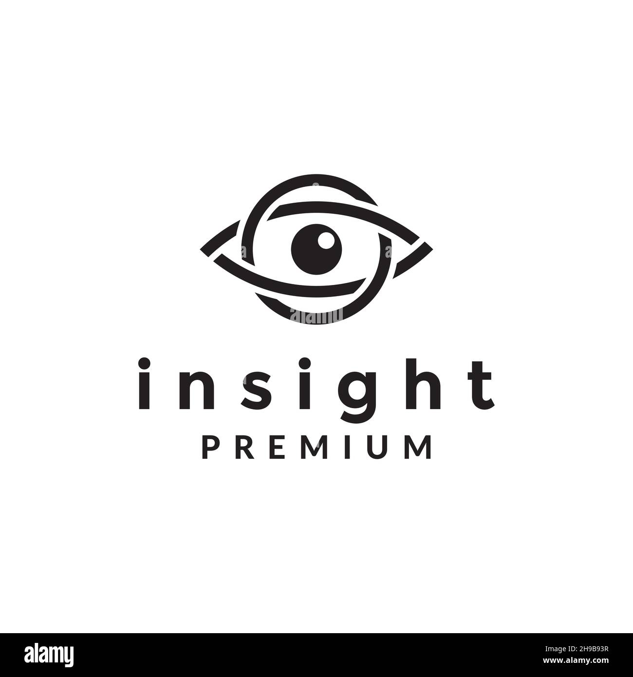 lines circle eye modern insight logo symbol icon vector graphic design ...