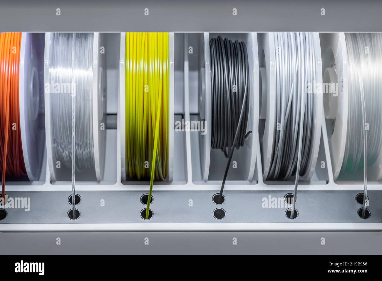 Wire for 3D printing rolls side by side of different colors. Material ...